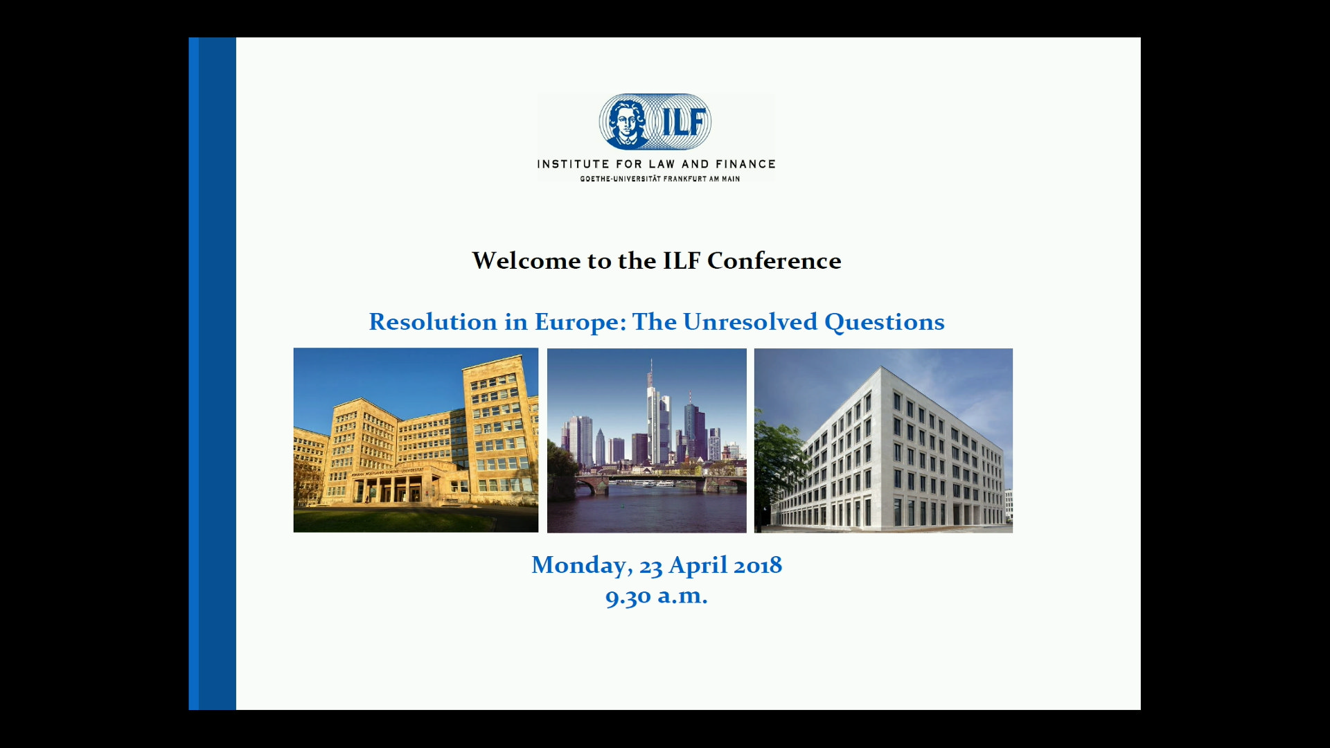 01. Welcome and Introduction, Keynote Address